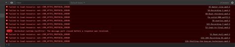 Im Getting Many Failed To Load Resource Neterr2protocol