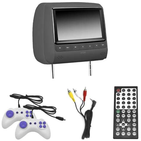 Tela Encosto De Cabeça Lcd 7 Polegadas Com Dvd Jogos Grafite Orbe 1065