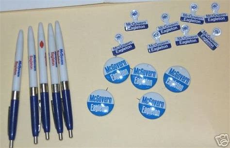 Rare Mcgovern Eagleton Political Pin Poster Pens Pins 21300755