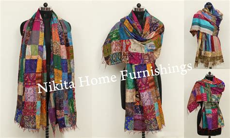 Buy 25pc Silk Vintage Kantha Scarf Handmade Silk Scarf Reversible