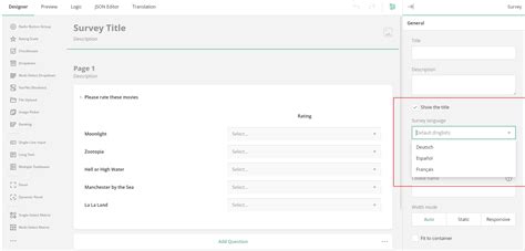 Localization Features In SurveyJS Translate Your Surveys And Forms Into Different Languages In