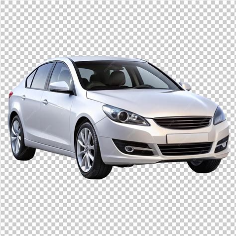 Modern Car On White Background Premium Ai Generated Psd