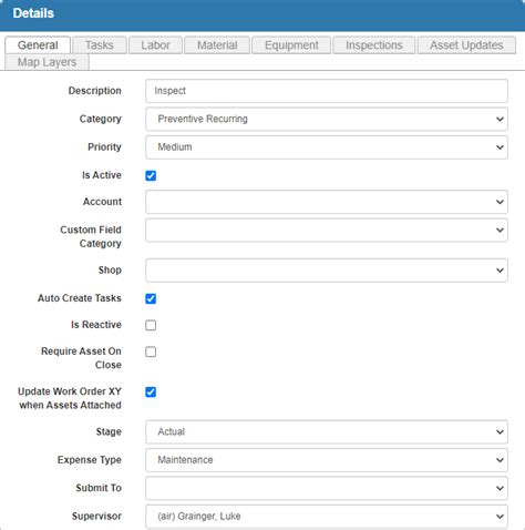 Add Or Edit A Work Order Template