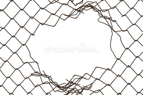 The Texture Of The Metal Mesh Torn Destroyed Broken Metal Mesh On A