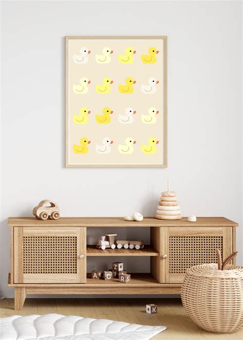 Rubber Duck Wall Art Bathroom Wall Art Nursery Decor Playroom Poster