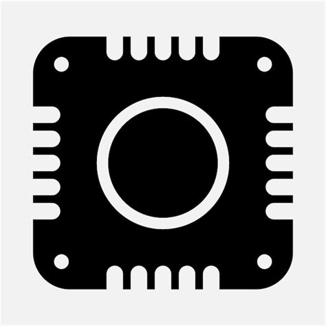 premium vector microprocessor chip vector icon1