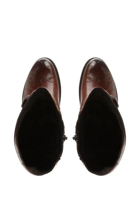 Boots Pixie D Leather Knee High Boots Dune London