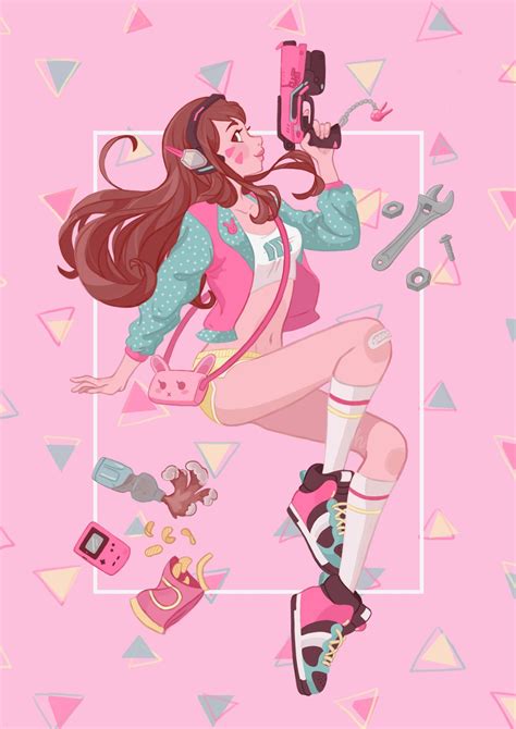 Arei 💫 On Twitter Retro Dva 🐰🎮 Overwatch Myart Visiblewomen