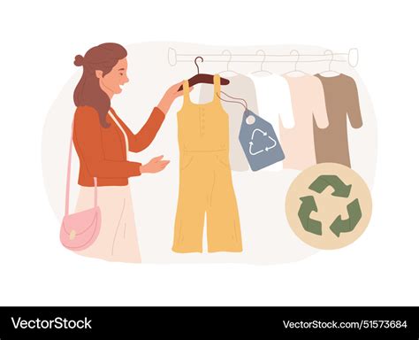 Sustainable Fashion Isolated Concept Royalty Free Vector