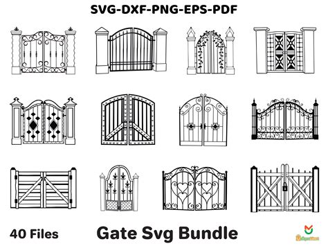Gate SVG Bundle Graphic By Uniquemart Creative Fabrica
