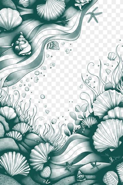 Premium Psd Frame Of Sea Landscape With A Tidal Pool A Coastal