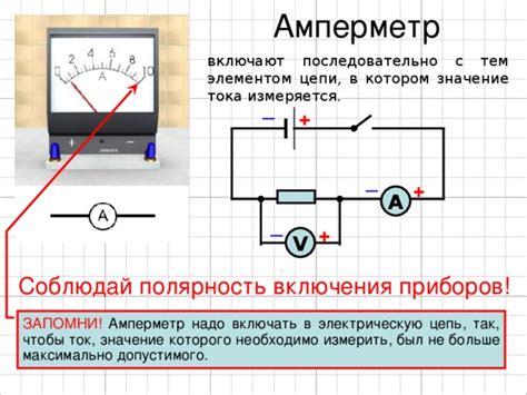 Схема подключения амперметра в цепь переменного тока