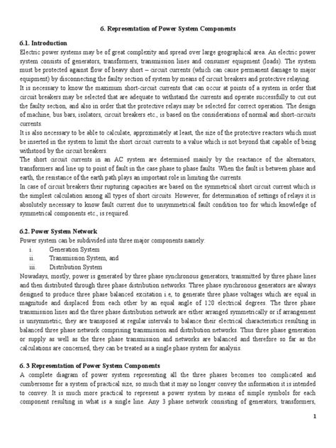 representation of power system components pdf electrical impedance transformer