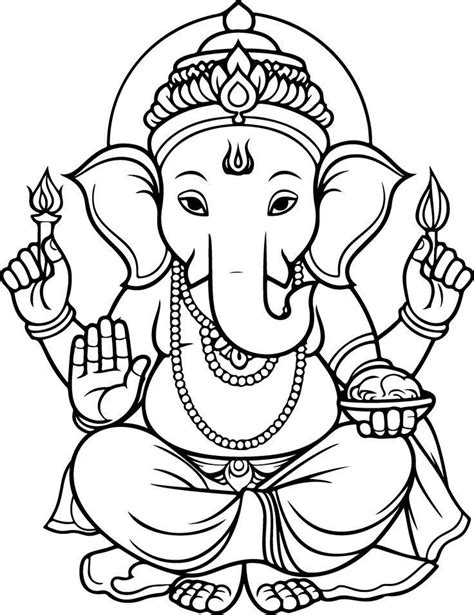 Ganesh Line Drawing