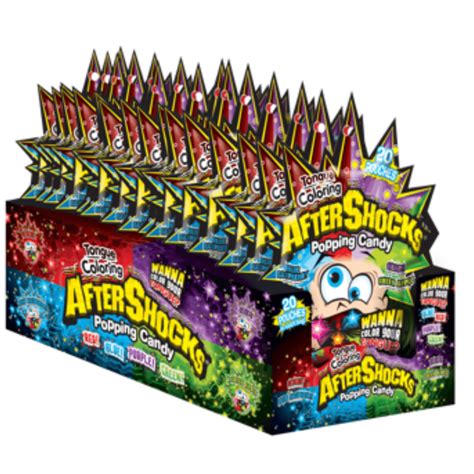 After Shocks Popping Candy Tongue Coloring 16x106oz Pacific Candy