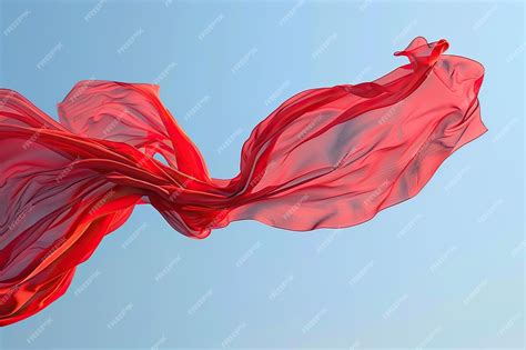 Red Flying Fabric In Motion Creating A Sense Of Movement Premium Ai Generated Image