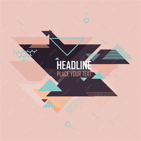 Premium Vector Abstract Art Background With Geometric Elements