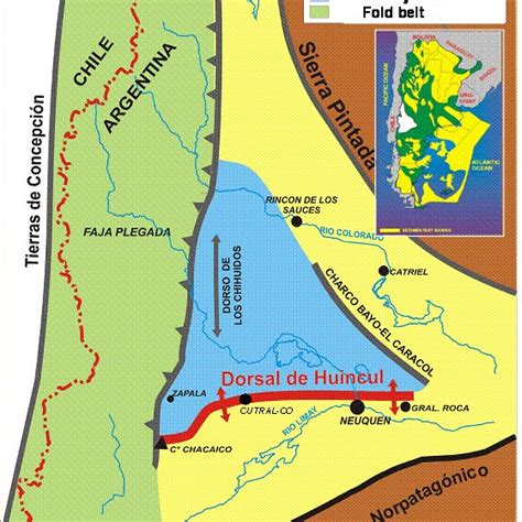 Location Map The Huincul High Or Dorsal De Huincul Is Highlighted In