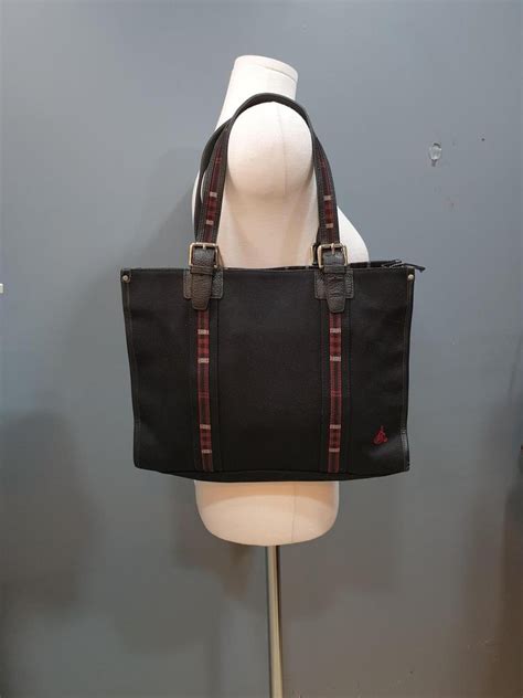 빈폴 여성가방 남여공용 블랙 체크띠 포인트 사각 토드백 헬로마켓
