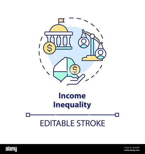 Income Inequality Multi Color Concept Icon Stock Vector Image And Art Alamy