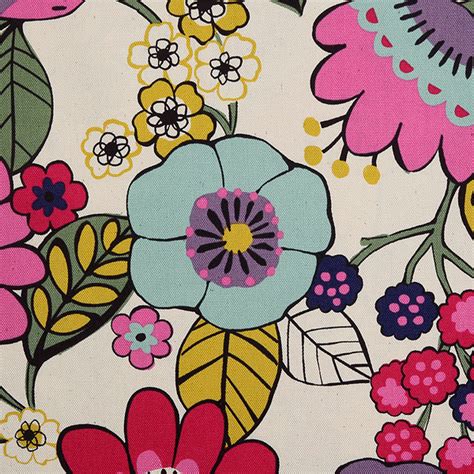 코카 잠보 큰 꽃무늬 옥스포드 프린트원단 아이보리 퀼트의시작은 엔조이퀼트와 함께