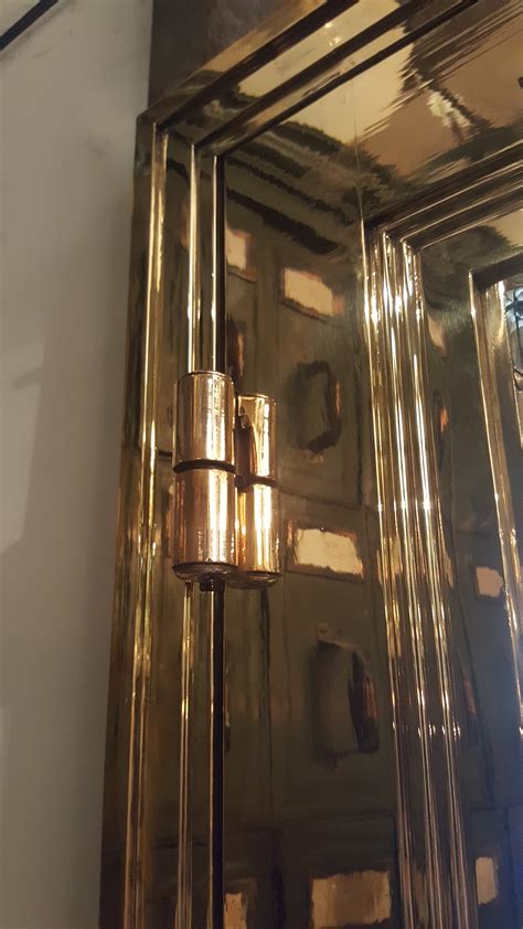 Bank Door With Frame In Solid Brass