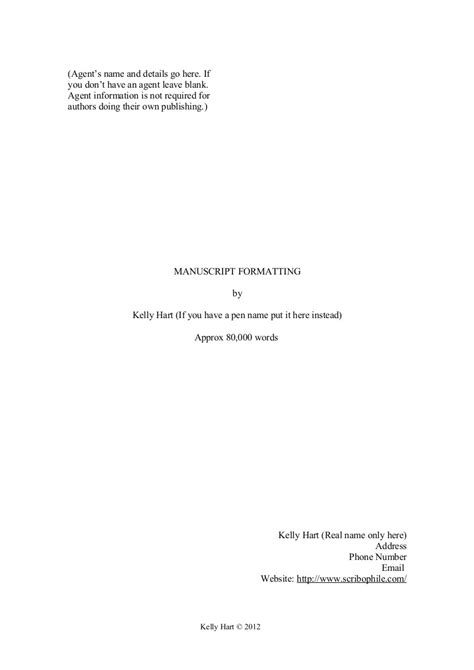 Book Manuscript Format Template How To Format A Novel Manuscript Writing Academy Williamson