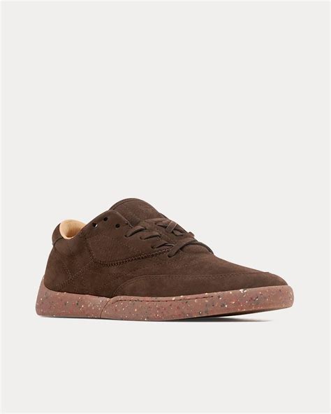 Gabriela Hearst Womens Ohio Nubuck Dark Chocolate Low Top Sneakers