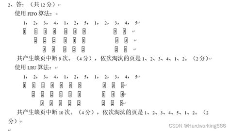 请求页式管理中的置换算法（fifo、lru、opt），求缺页率例题 Hardworking666 博客园
