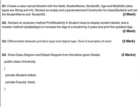 Solved Q Create A Class Named Student With The Fields Chegg