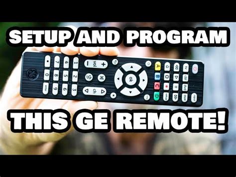 Ge Universal Remote Programming Guide