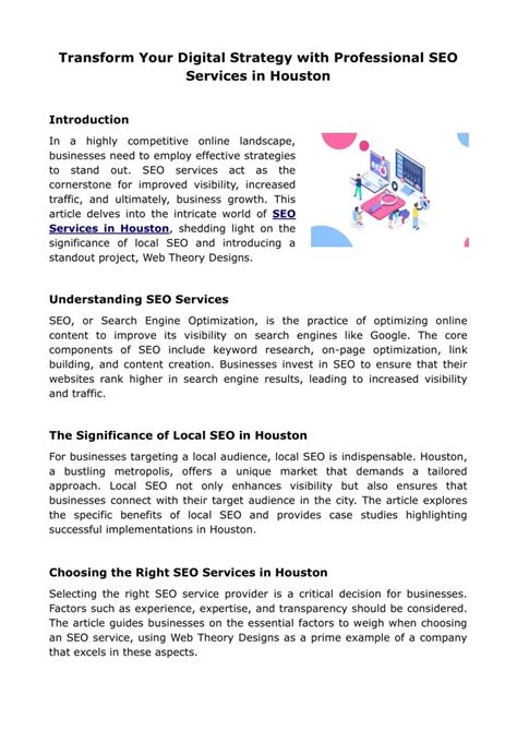 Ppt Transform Your Digital Strategy With Professional Seo Services In Houston Powerpoint