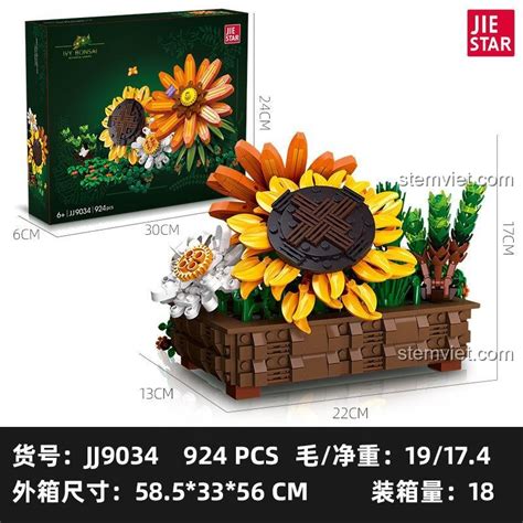 Jiestar Jj9034 Chậu Cây Hoa Hướng Dương 924 Mảnh