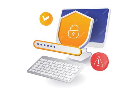 Premium Vector Personal Computer Account Data Security Password Infographic Concept