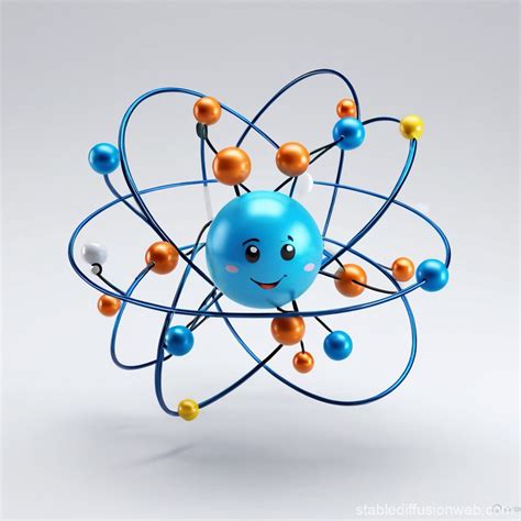Semi Realistic Atom Diagram Atom Electron Orbitals Stable Diffusion