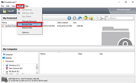 Steps To Backup And Restore PrivateAccess Vault Data SanDisk