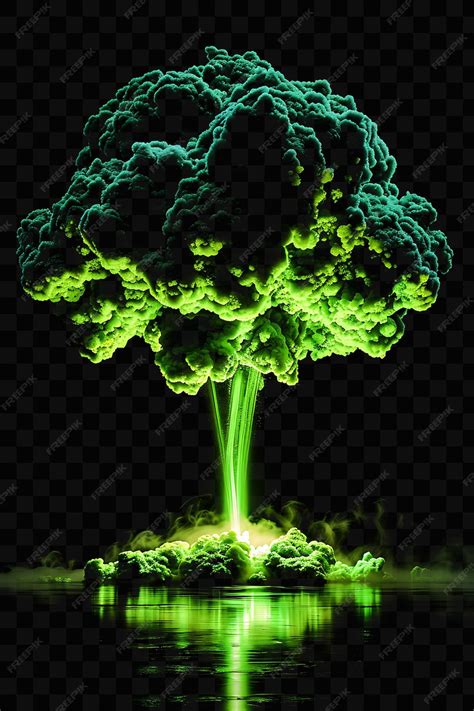 Premium Psd Massive Eruption With Nuclear Radiation Radioactive