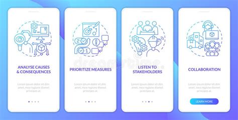 Disruption Action Plan Blue Gradient Onboarding Mobile App Screen Stock