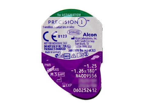 Alcon Precision 1 Toric Tórikus Kontaktlencse 30dbdoboz