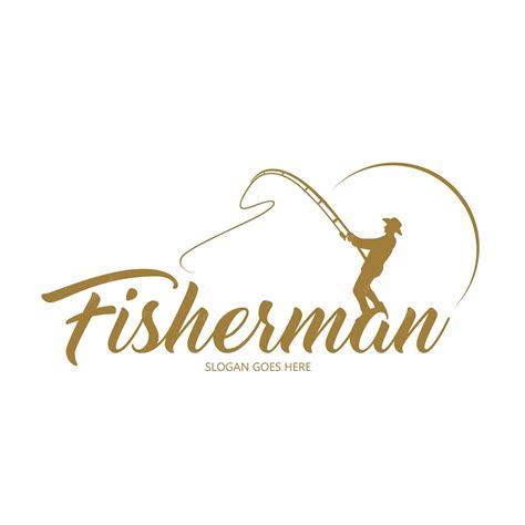 Premium Vector Fisherman Logo Design On White Background