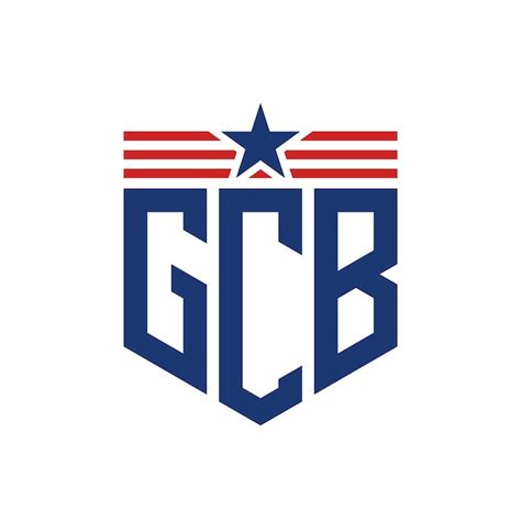 Premium Vector Patriotic Gcb Logo With Star And American Flag Straps