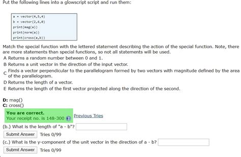 Solved Put The Following Lines Into A Glowscript Script And