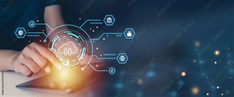 Cloud Computing Technology Diagram Concept For Enterprise Or