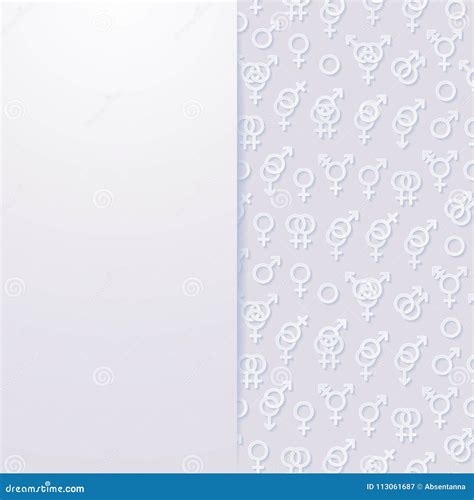 Abstract Background With Sexuality Symbols Stock Vector Illustration