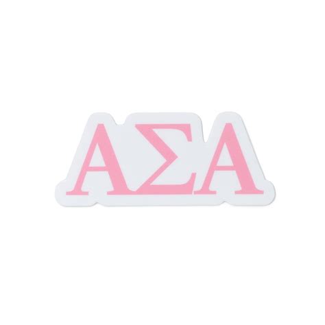 Pink Greek Letter Sorority Sticker Alpha Delta Pi Pink Sorority