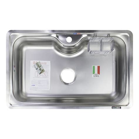 حوض حله مطبخ استانلس ستيل مقاس 505 × 805 سم عمق 21سم سُمك 1مللى مع