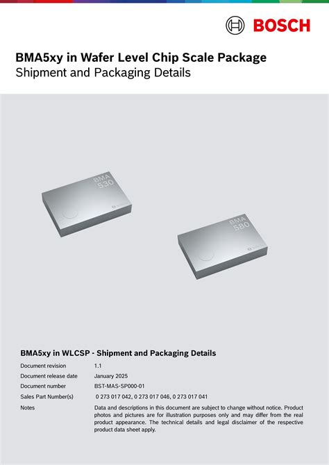 Acceleration Sensor Bma530 Bosch Sensortec