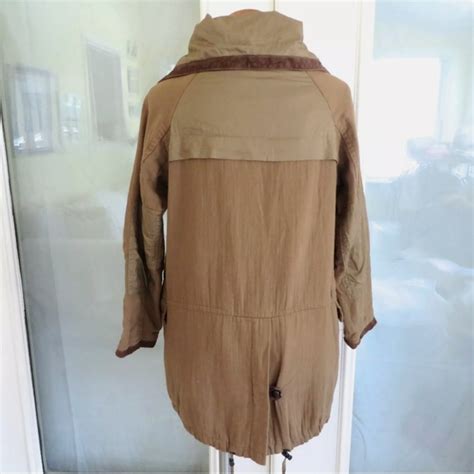 Zara Jackets And Coats Zara Brown Twil Faux Suede Trim Trench Coat