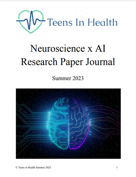 Neuroscience X Ai Research Paper Journal — Teens In Health