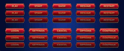 Game Buttons Animation Set 23878101 Vector Art At Vecteezy